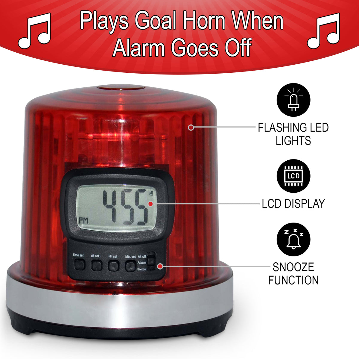 The Goal Light Pro Hockey Alarm Clock – Pro Sports Watches