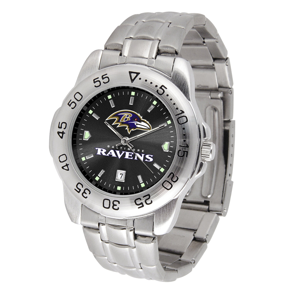Baltimore Ravens Men’s Sport Steel Watch by Game Time NFL-STE-BAL – Pro ...
