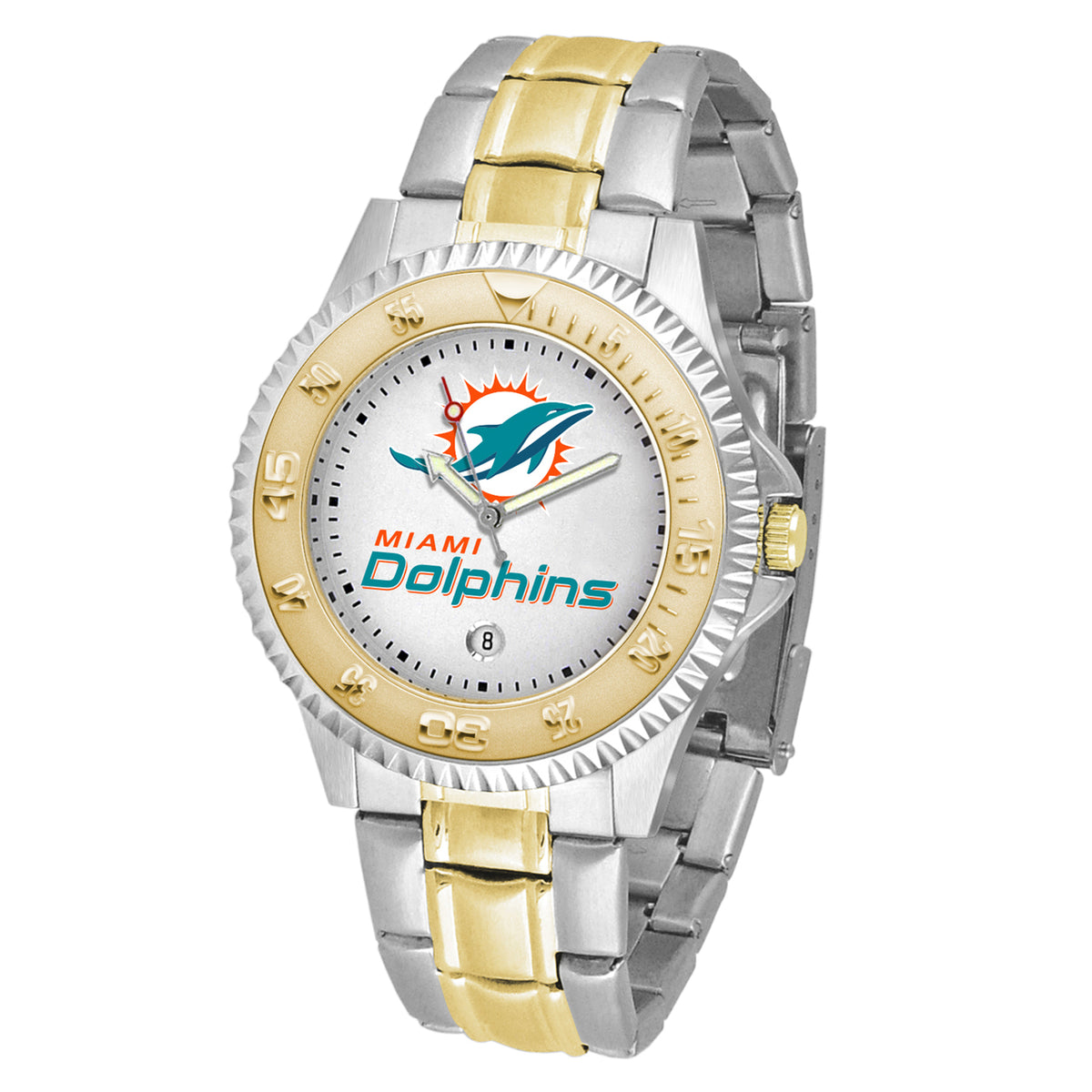 Miami Dolphins Men's Two-Tone Competitor Watch by Game Time NFL-TTC-MIA ...