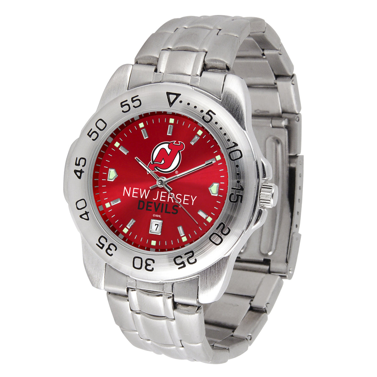 New Jersey Devils Men’s Sport Steel Watch by Game Time NHL-STE-NJ – Pro ...
