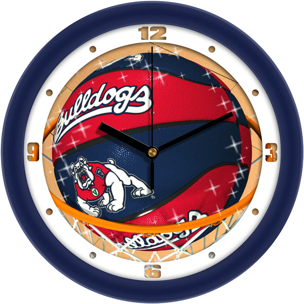 Fresno State Wall Clock - Basketball Slam Dunk – Pro Sports Watches