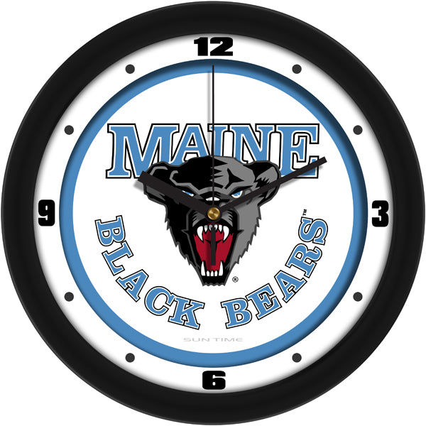 Maine Black Bears Wall Clock - Traditional – Pro Sports Watches