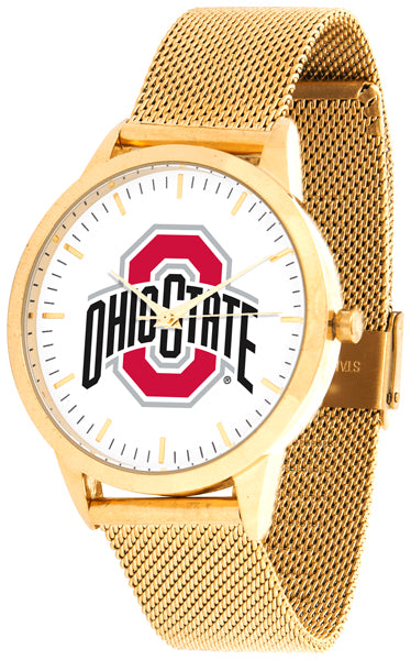 Ohio State Statement Mesh Band Unisex Watch - Gold – Pro Sports Watches