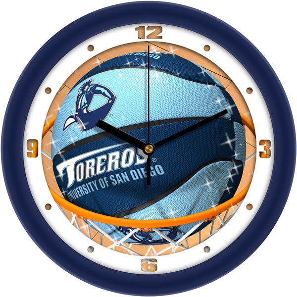 San Diego Toreros Wall Clock - Basketball Slam Dunk – Pro Sports Watches