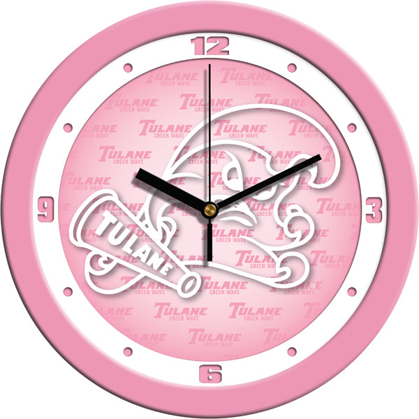 Tulane Green Wave Wall Clock - Pink – Pro Sports Watches