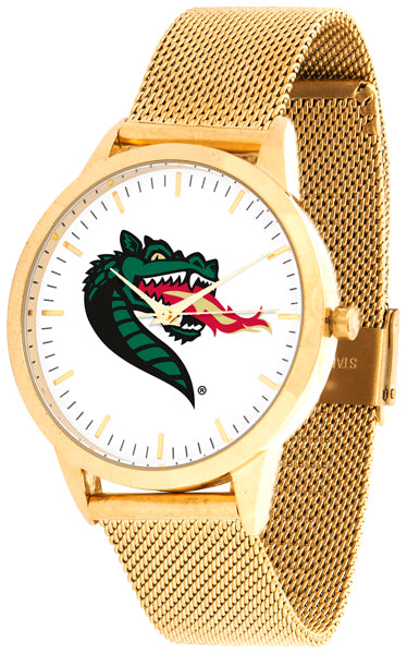 UAB Blazers Statement Mesh Band Unisex Watch - Gold – Pro Sports Watches