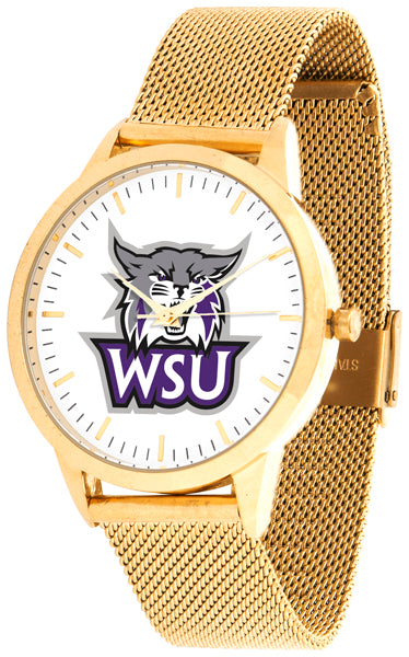 Weber State Statement Mesh Band Unisex Watch - Gold – Pro Sports Watches